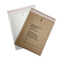 China Biodegradable Eco Double Layered Padded Envelope Brown Honeycomb Shipping Bags Kraft Paper Bubble Mailer Compostable for sale