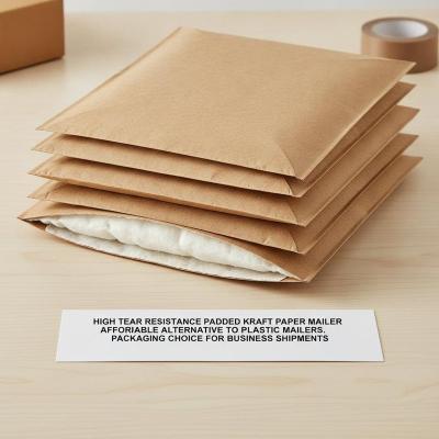 China High Tear Resistance Padded Kraft Paper Mailer Affordable Alternative To Plastic Mailers Packaging Choice For Business Shipments for sale