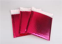 China Rose Pink Metallic Mailing Envelopes , Colored Bubble Mailers For Transport for sale