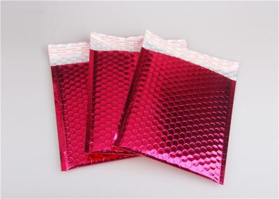China Rose Pink Metallic Mailing Envelopes , Colored Bubble Mailers For Transport for sale