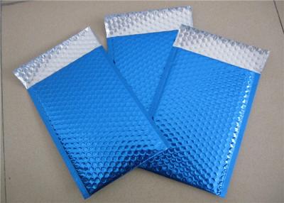 China Customized Printing Metallic Bubble Mailing Envelopes Blue Color For Shipping for sale