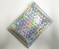 China Customized Holographic Bubble Mailers Shiny Color With Ziplock Closure Recyclable for sale