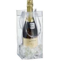China Custom PVC Packaging Bags , Clear Plastic Cooler Ice Bag For Wine Packing for sale