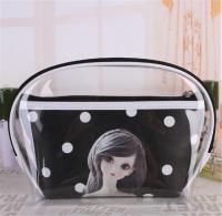 China Recyclable PVC Resealable Packaging Bags With Zipper Beauty Cosmetic Storage for sale