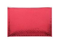 China Red Shinny A3 Metallic Foil Padded Envelope Mailers Standard Pack Zipper Bubble Bag for sale