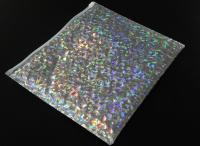 China 220x160mm Shiny Holographic Bubble Envelope Mailers with Zipper Cosmetic Bubble Jiffy Bag for sale