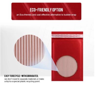 China Jiffy Padded Recycled 125gsm Kraft Corrugated Envelopes for sale