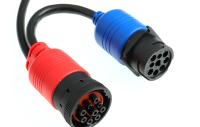China Over Molded Strain Relief Cable Assembly Black TPE Single Ended DTM04-6P-E005 for sale