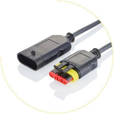 China Customized Male Waterproof Connector Overmolded Superseal Cables for sale