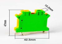 China USLKG Modular Din Rail Earth Grounding Wire Terminal Block Cable Crimp Connectors 35m㎡ for sale
