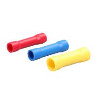 China BV Type Pvc Insulated Butt Wire Connector Brass Wire Butt Splice Connectors Tubular for sale