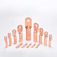 China DT Copper Cable Terminal Lug For Wire Termination Copper Pickling Lug Tube Cable Crimp Connectors for sale