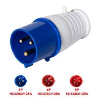 China 3 Pole16A Industrial Plugs 3P Exposed And Concealed Sockets 16A 220v Industrial Waterproof Connector for sale