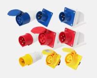 China IP67 4 Pole 32A Industrial Waterproof Socket 380V 6H Female Surface Mounted Socket for sale