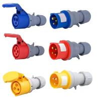 China 4 Pole 32A Industrial Connector IP67 380v Waterproof Moveable Socket for sale