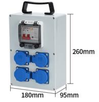 China IP65 Plastic hand-held Waterproof Distribution Box Outdoor Portable Electric Box 16A 32A 63A for sale