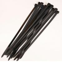China 250mm Black Self Locking Plastic Cable Tie Pa66 Disposable Cable Wire Ties for sale