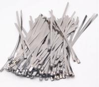 China 4.6*200mm Heavy Duty 304 Stainless Steel Zip Ties Self-Locking Metal Cable Ties For Outdoor Use for sale
