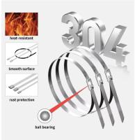 China Durable 304 Heavy Duty Self Locking Stainless Steel Cable Ties For Bundling for sale