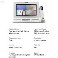 China Double-head HD Face Scanner Skin Analyzer Beauty Device for Head Target Area White for sale