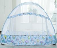 China K&E Pop-Up Baby Crib Tent - 45cm to 100cm Width Mosquito Net with Steel Wire Frame for Infant Protection for sale