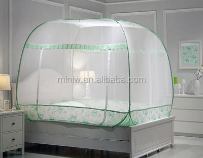 China Folding Mosquito Net Bed Tent 150-250cm Width Portable Pop-up Design with Lace Decoration for sale
