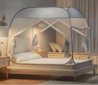 China Self Supporting Automatic Zipper Mosquito Net - 150cm to 250cm Width Options with 80% Dust Reduction for sale