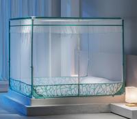 China Folding Mosquito Net Bed Tent 120-200cm Width Freestanding Design with Lace Decoration for sale