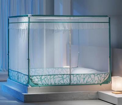 China Folding Mosquito Net Bed Tent 120-200cm Width Freestanding Design with Lace Decoration for sale