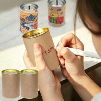 China Custom Cylindrical Kraft Paper Charity Piggy Bank With Slot Opening for sale