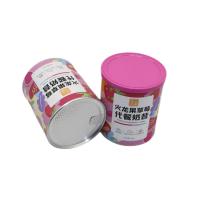 China Custom Made Composite Paper Cans With Easy Tear Easy Open Lids for sale