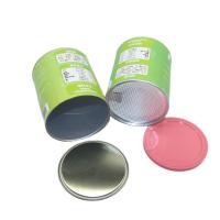 China Custom Made Composite Paper Cans With Easy Tear Easy Open Lids for sale
