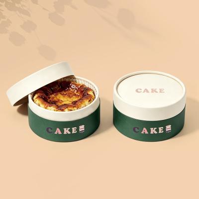 China Eco Friendly Paper Cheese Cake Tube Food Grade Round Cake Boxes Customized for sale