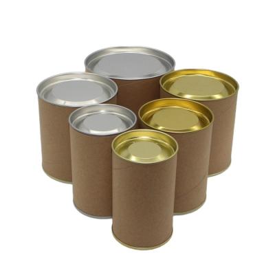 China Tinplate Metal Tin Lid Ends For Kraft Paper Can Bottle Composite Paperboard Tube for sale