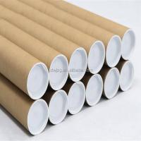 China Large Cylinder Posters Maps Paper Mailing Tubes With Plastic Lid for sale