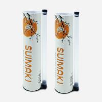 China Custom Logo Portable Sushi Push Pop Tube Packaging Cylinder Paper Tube for sale