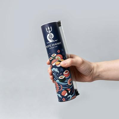 China Restaurant Sushi Roll Container Cardboard Cylinder Sashimi Push Pop Paper Tube for sale