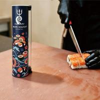 China Restaurant Sushi Roll Container Cardboard Cylinder Sashimi Push Pop Paper Tube for sale