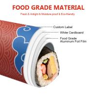 China Restaurant Sushi Roll Container Cardboard Cylinder Sashimi Push Pop Paper Tube for sale
