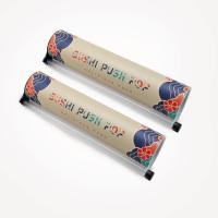 China Straight Cylindrical Sushi Roll Packaging Food Grade Paper Push Pop Tube for sale