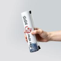 China OEM Compostable Sushi Push Up Pop Tube Packaging Greaseproof Lined for sale