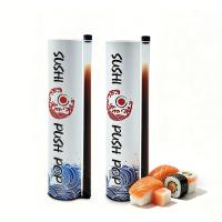 China OEM Compostable Sushi Push Up Pop Tube Packaging Greaseproof Lined for sale