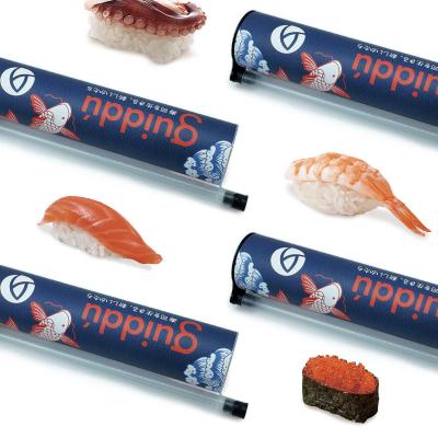 China Eco Friendly Food Grade Paper Sushi Push Up Pop Tube Boxes With Soy Sauce Tube for sale