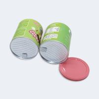 China Cylinder Cardboard Food Grade Paper Tube Packaging Aluminum Easy Tear Lid for sale
