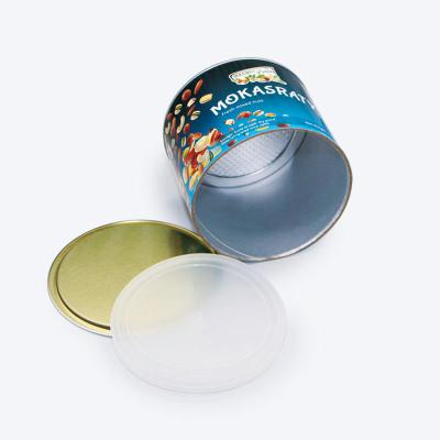 China Aluminum Easy Peel Off Lid Paper Can Food Grade Sealed Cylindrical Paper Can for sale