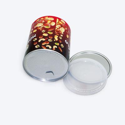 China Nuts Round Paper Tube With Easy Peel Lid Moisture Resistant for sale