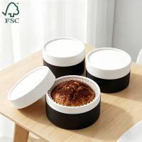 China Customizable Biodegradable Cake Tube Box Round Food Grade Paper Cake Tube for sale