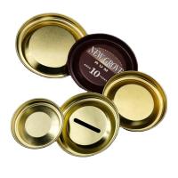 China Round Cardboard Tube End Metal Tinplate Plug Lid For Paper Tube for sale