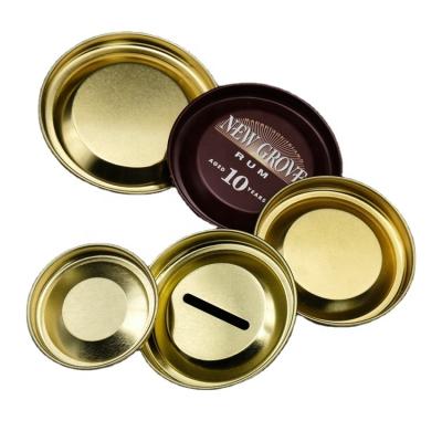 China Round Cardboard Tube End Metal Tinplate Plug Lid For Paper Tube for sale