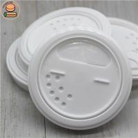 China Open Hole Rotary PE Plastic Lids For 65mm Salt Pepper Paper Cans for sale